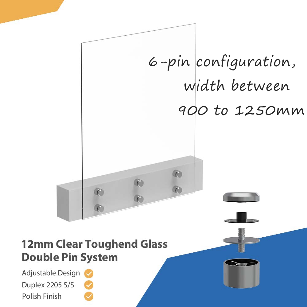 811 Series Double Pin Glass Balustrade System