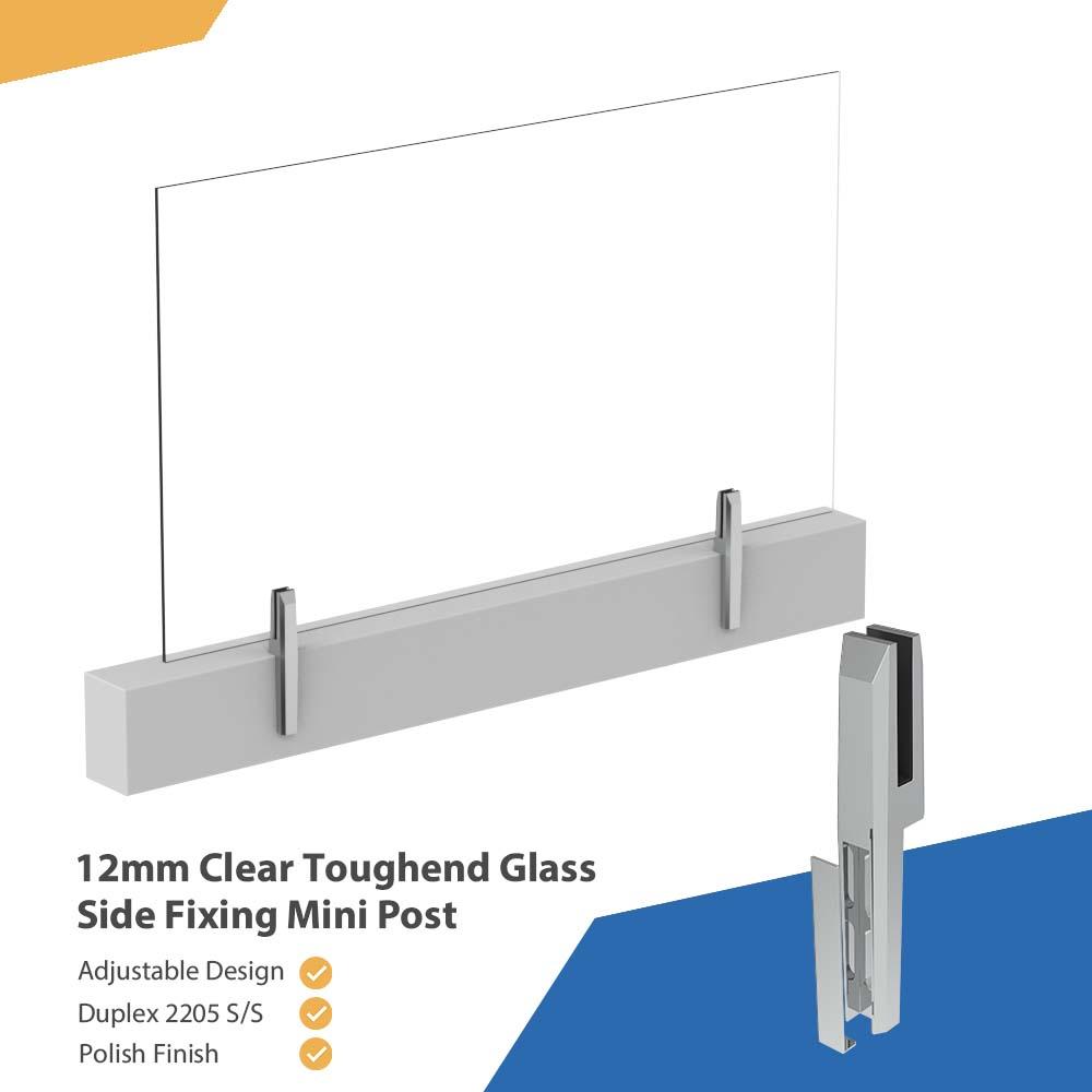 Side Fixing Mini Post Glass Balustrade System