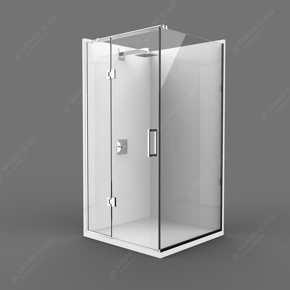 Hinged Door Shower Unit - Rectangle 3 pcs