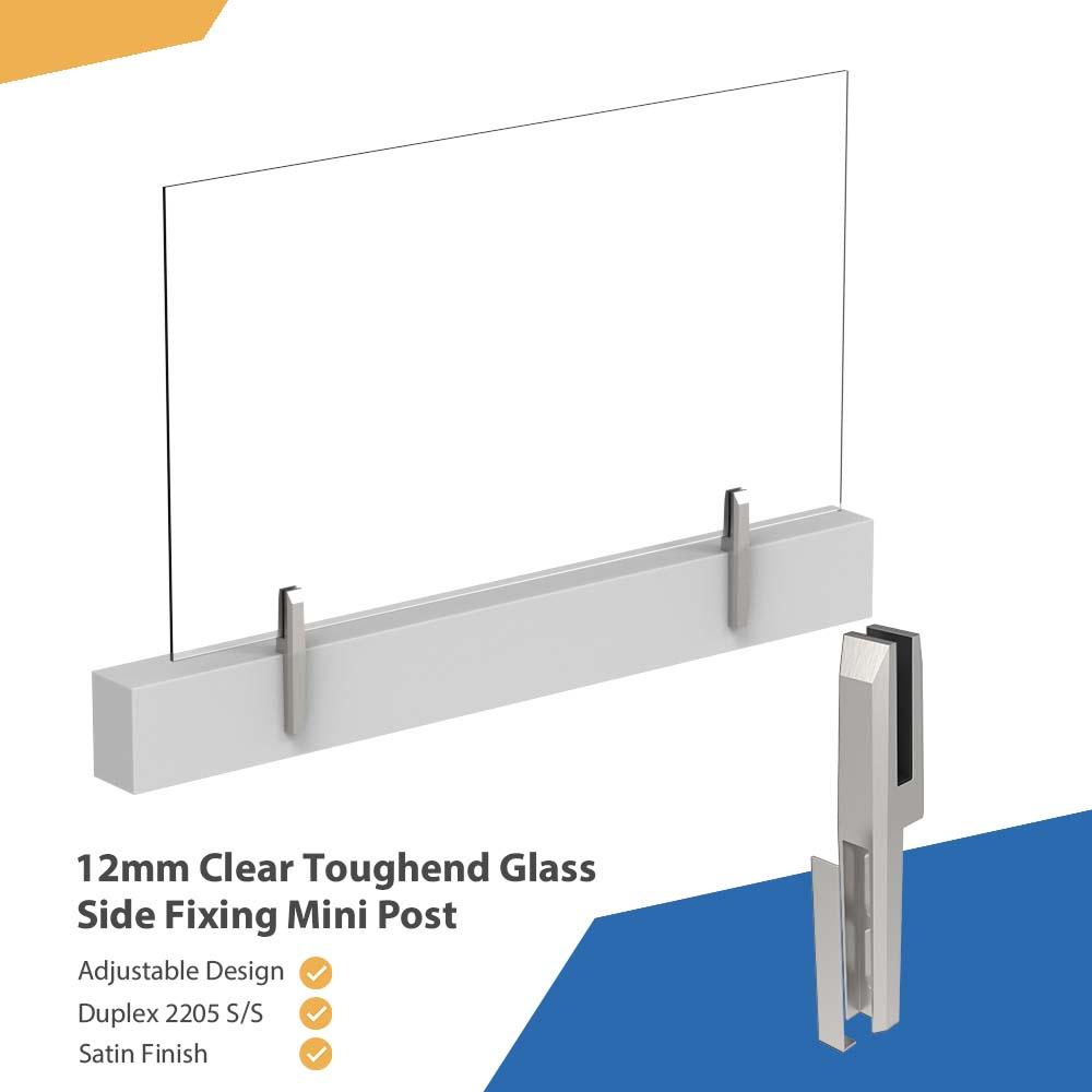 Side Fixing Mini Post Glass Balustrade System