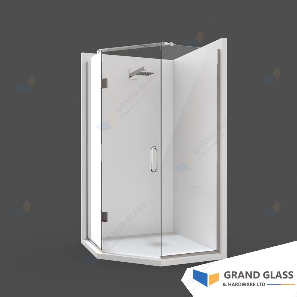 Hinged Door Shower Unit - Angle